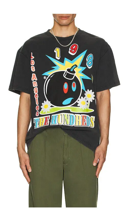 THE HUNDREDS Santee Adam Tee In Black