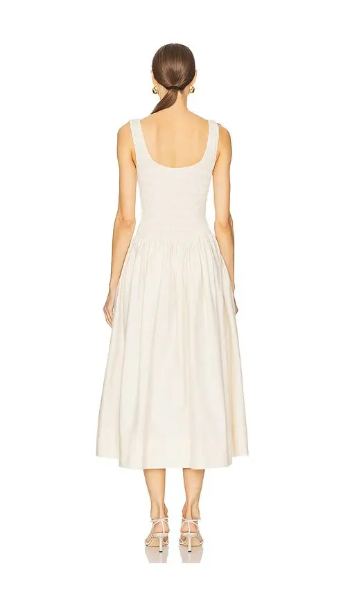 pistola denim alessia dress We created the Alessia Dress as a textured day dress crafted from a  lightweight fabrication designed with warm weather in mind. Featuring a  smocked tank style bodice that falls into a ruched