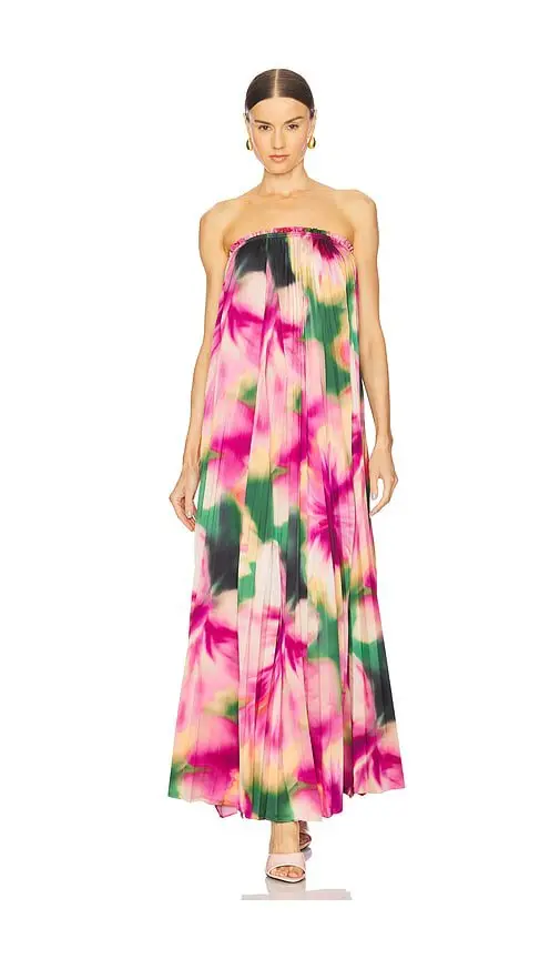 Misa Agatha Dress - Blurred Hibiscus