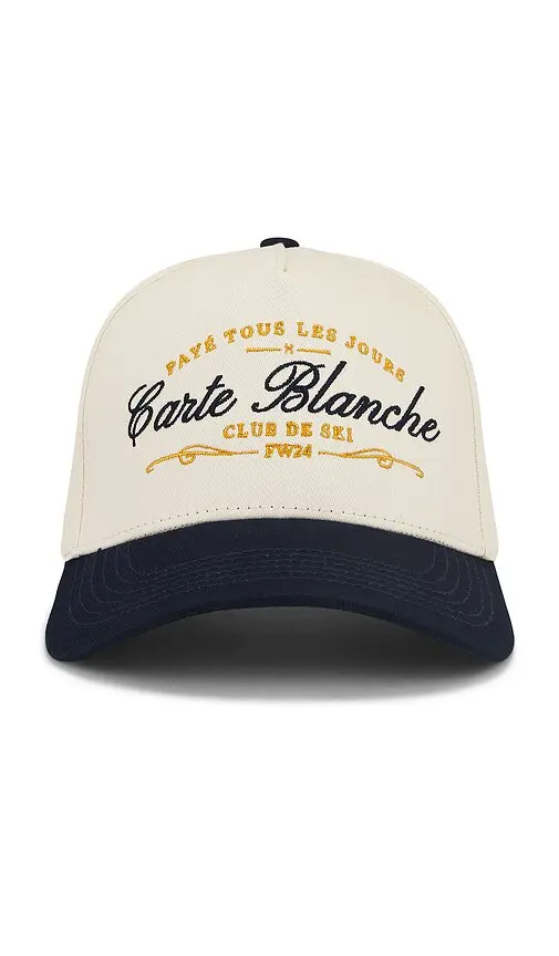 CARTE BLANCHE The Paye Tous Les Jours Snapback Hat - Navy & Creme