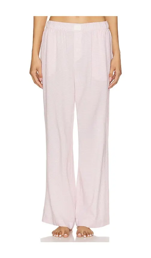 Eberjey Nautico Boxer Pant - Pale Mauve & White