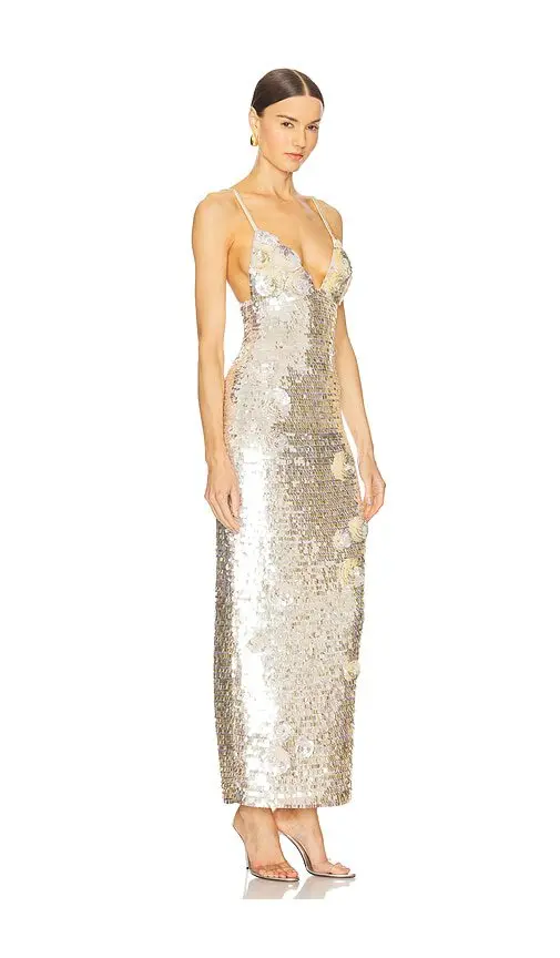Retrofete Ines Embroidered Dress - Yuzu