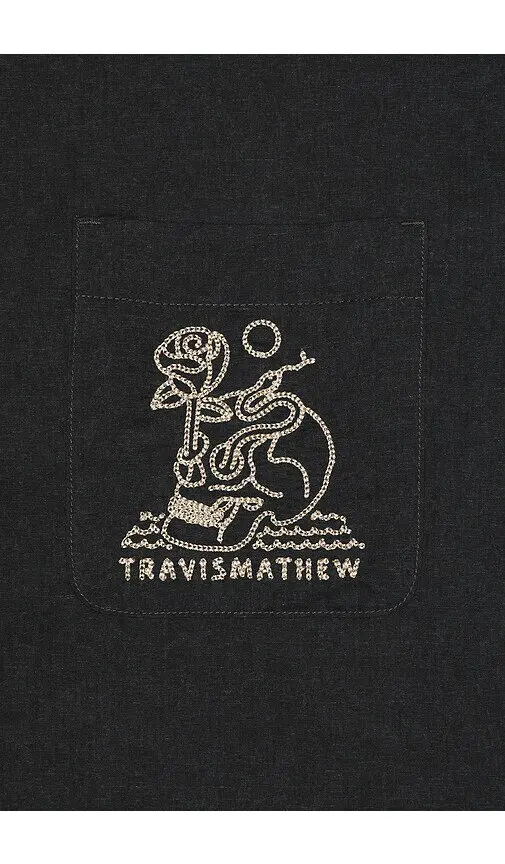 Travis Mathew Lost Cave Shirt In Black