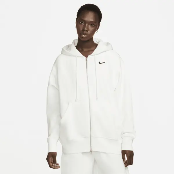 Nike Sportswear Phoenix Fleece Oversized Full-zip Hoodie - White