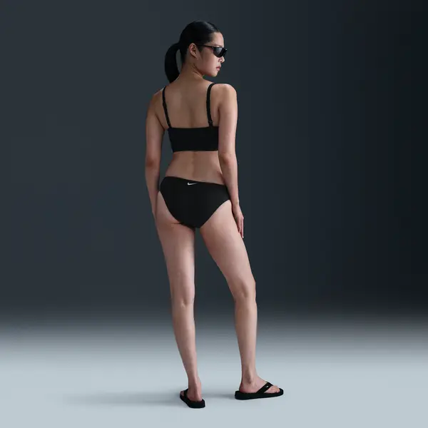 Nike Swim Water Texture Hipster Bikini Bottom - Black