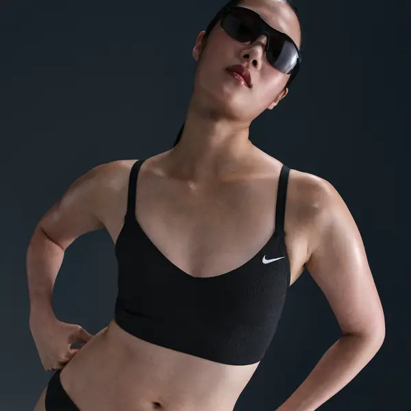 Nike Swim Water Texture Hipster Bikini Bottom - Black