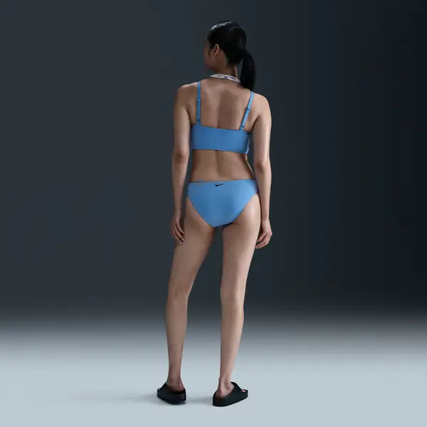 Nike Swim Water Texture Hipster Bikini Bottom - Blue