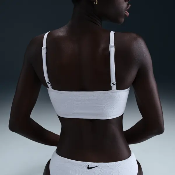 Nike Swim Water Texture Hipster Bikini Bottom - White