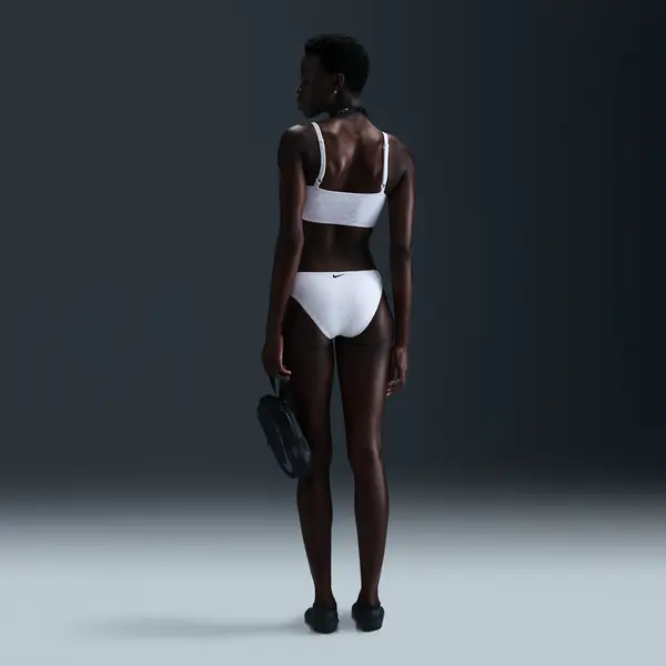 Nike Swim Water Texture Hipster Bikini Bottom - White