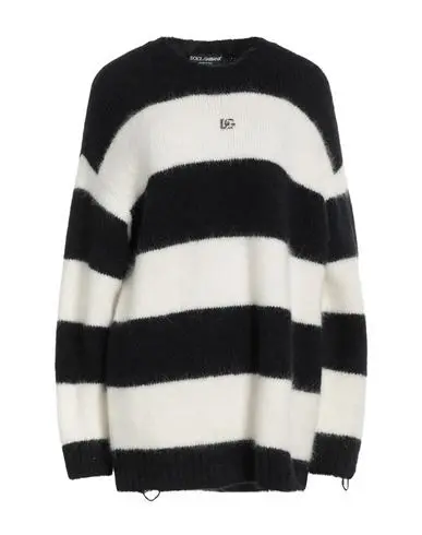 Dolce & Gabbana Striped Knit Sweater - Black