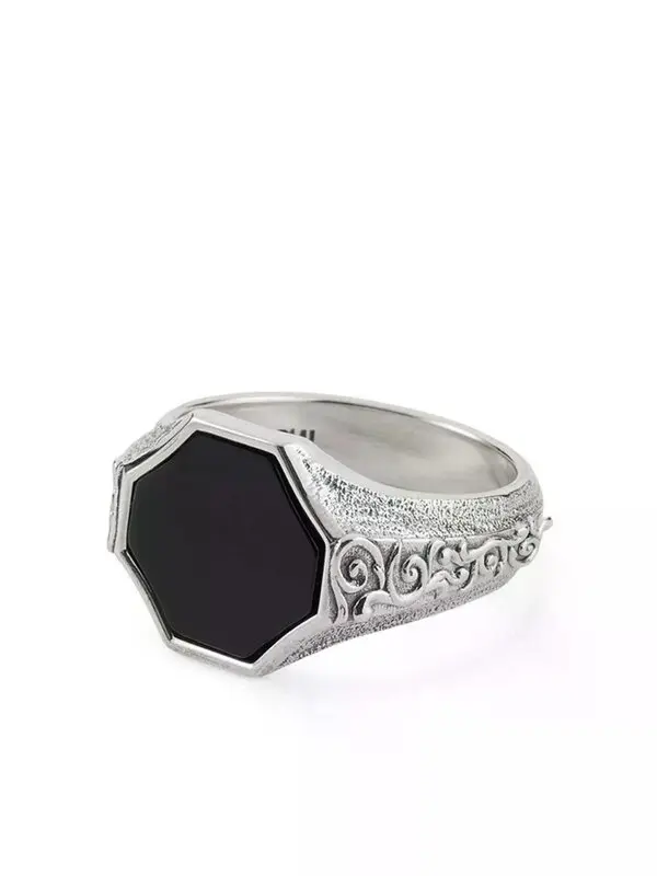 Emanuele Bicocchi Flourish Signet Ring - Silver