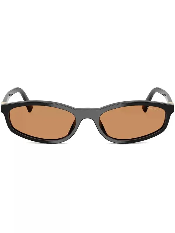 Miu Miu Oval-frame Sunglasses - Black