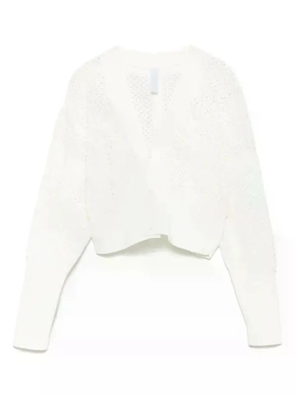 Cfcl Lattice Cardigan In White - 47% Off | Editorialist