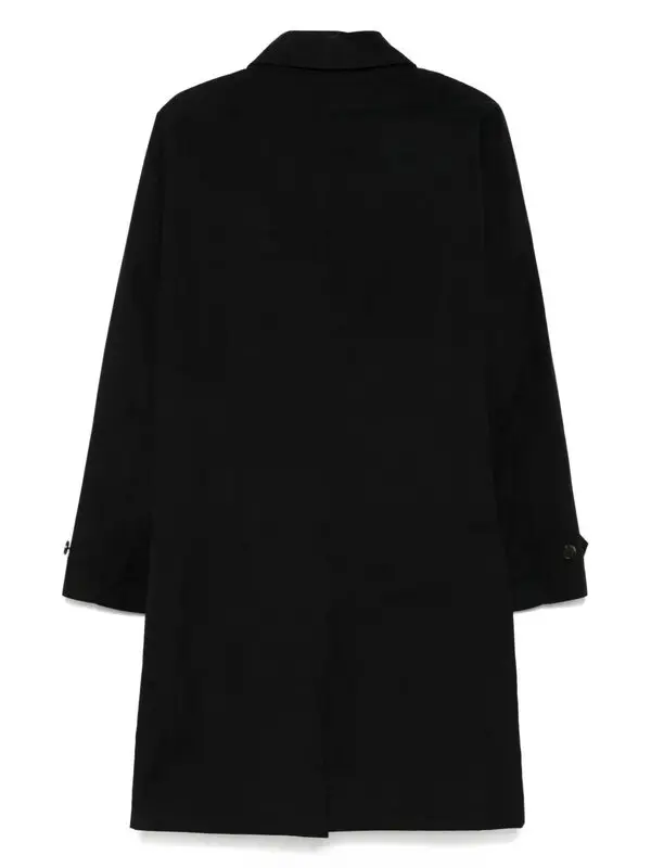 SEALUP Coated Mid-length Coat - Black