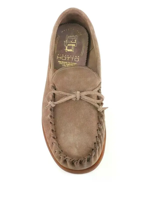 ALEXANDER HOTTO Suede Moccasin Loafers - Neutrals