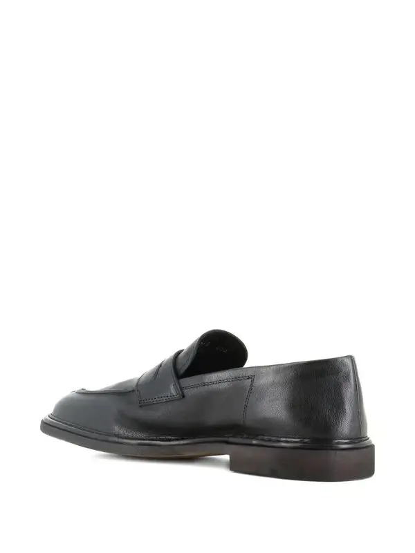 ALEXANDER HOTTO Leather Penny Loafers - Black