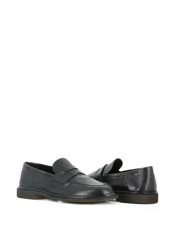 ALEXANDER HOTTO Leather Penny Loafers - Black