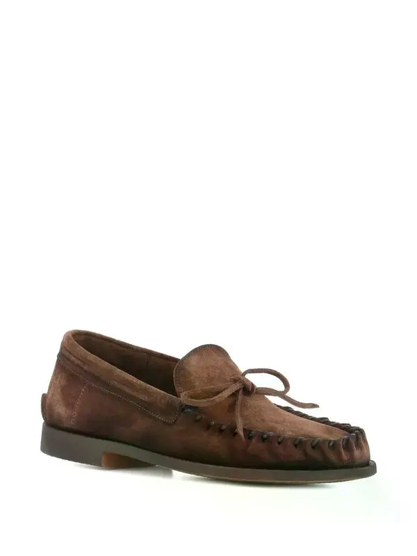 ALEXANDER HOTTO Suede Moccasin Loafers - Brown