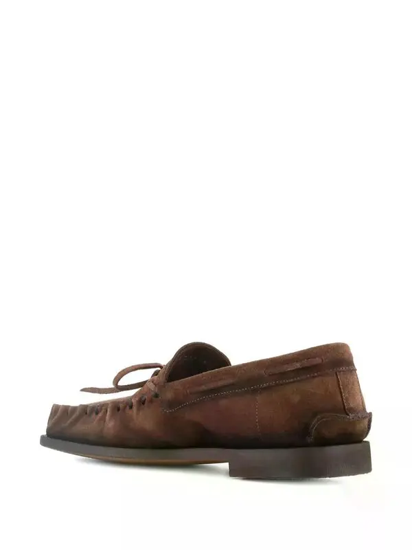 ALEXANDER HOTTO Suede Moccasin Loafers - Brown
