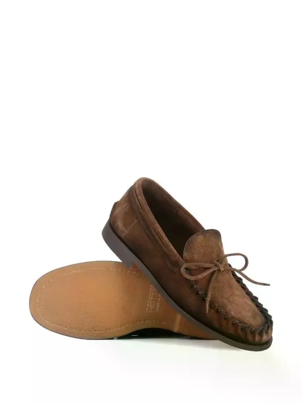 ALEXANDER HOTTO Suede Moccasin Loafers - Brown