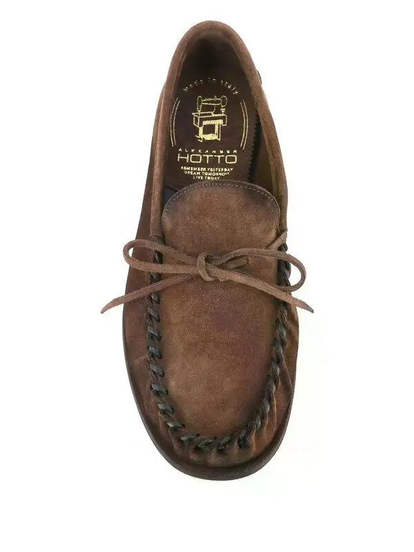 ALEXANDER HOTTO Suede Moccasin Loafers - Brown
