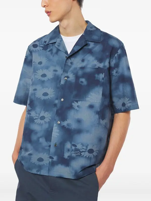 Maison Kitsuné Daisy Fields-print Shirt