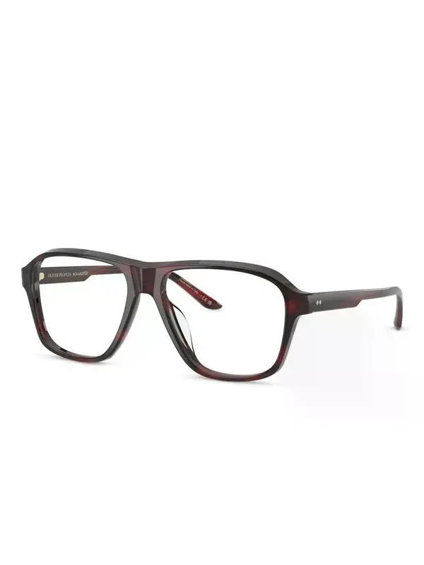Oliver Spencer Navigator Eyeglasses - Red