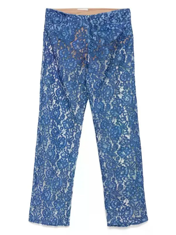 RAME Floral-lace Trousers - Blue