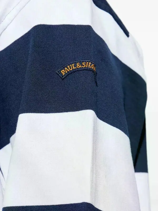 Paul & Shark Striped Long-sleeve Polo Shirt
