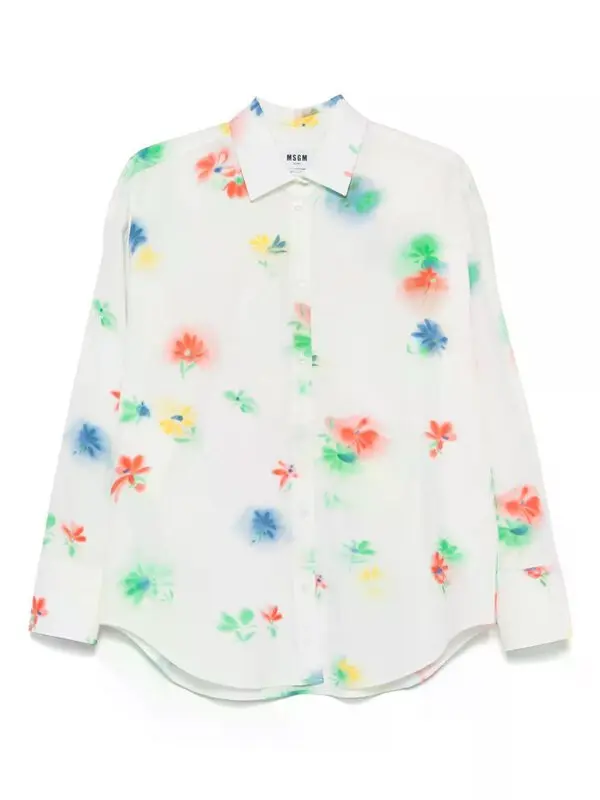 MSGM Floral-print Shirt