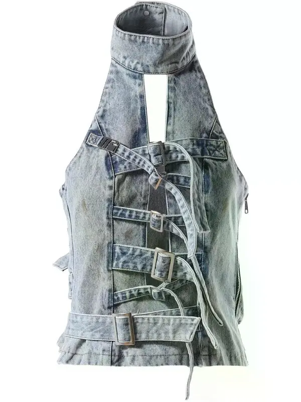 Natasha Zinko Strapped Denim Top