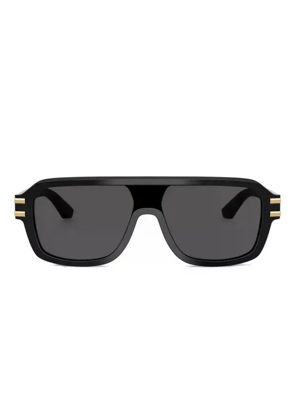 Dolce & Gabbana Logo-plaque Sunglasses - Black