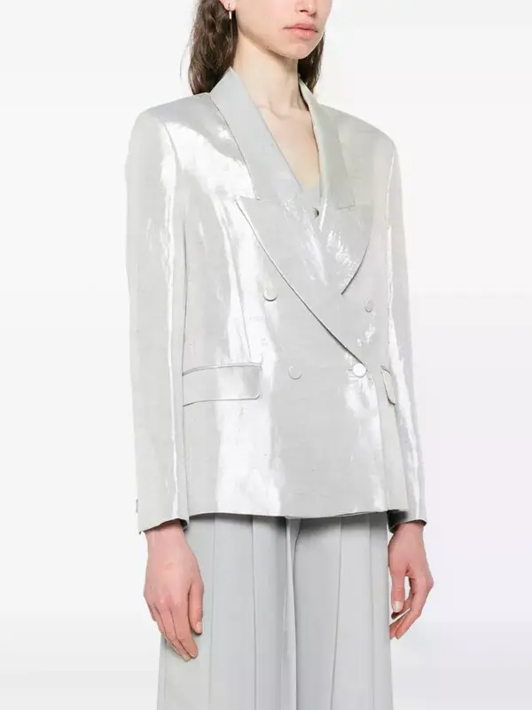 RAME Metallic Double-breasted Blazer