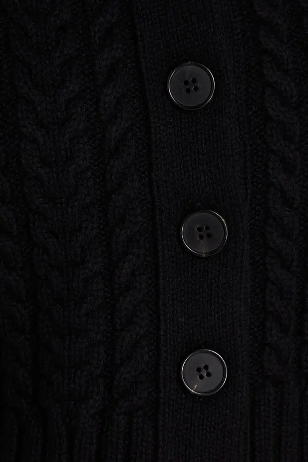 Alexander McQueen Cropped Cable-knit Cardigan