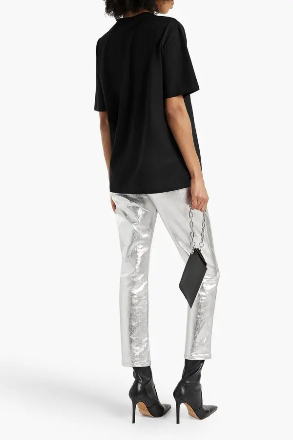 Alexander McQueen Printed Cotton-jersey T-shirt