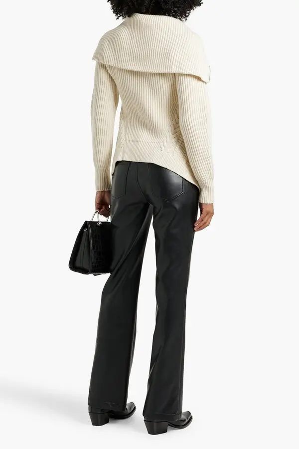 Alexander McQueen Ribbed And Cable-knit Wool Cardigan
