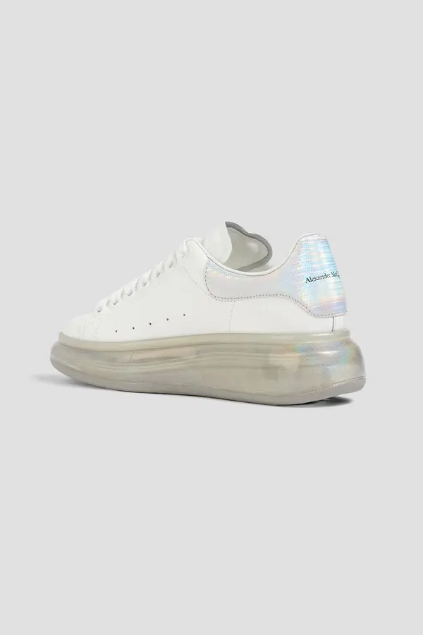 Alexander McQueen Iridescent Leather Exaggerated Sole Sneakers