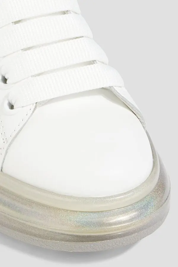 Alexander McQueen Iridescent Leather Exaggerated Sole Sneakers