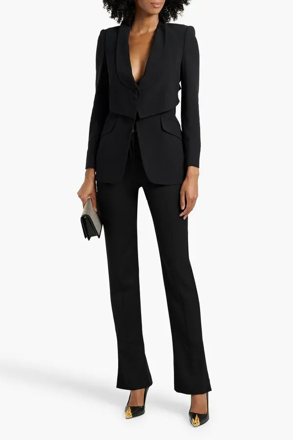 Alexander McQueen Layered Crepe Blazer