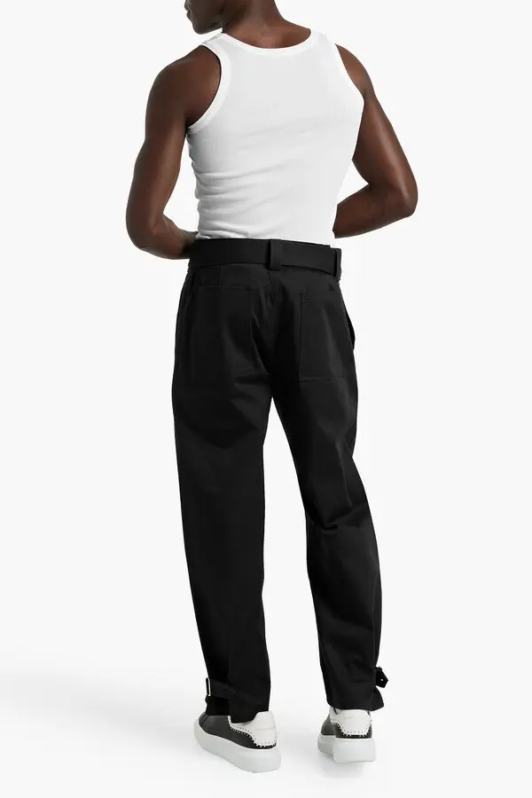 Alexander McQueen Belted Cotton-twill Pants