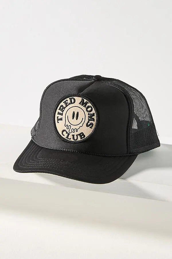 FRIDAY FEELIN Tired Moms Club Trucker Hat - Black