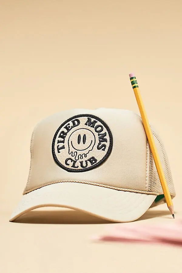 FRIDAY FEELIN Tired Moms Club Trucker Hat - Tan