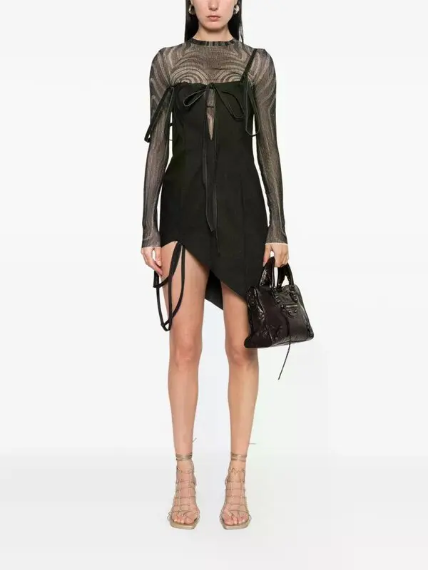 ELENA VELEZ Keyhole Corset Mini Dress