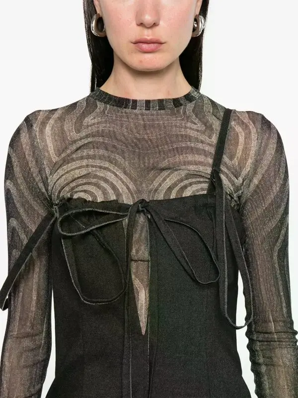 ELENA VELEZ Keyhole Corset Mini Dress