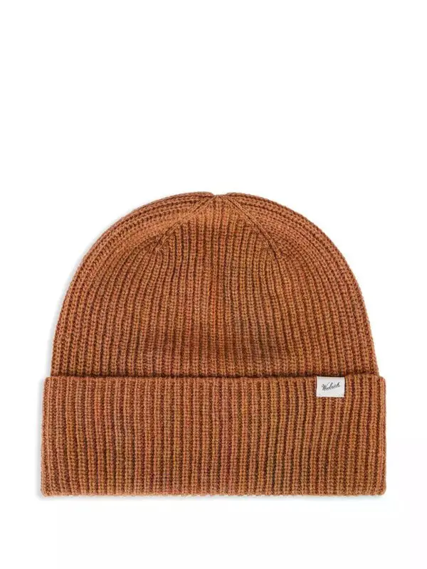 Woolrich Ribbed Knit Beanie - Brown