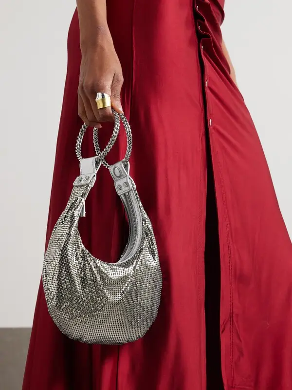 Versace Metallic Chainmail Shoulder Bag