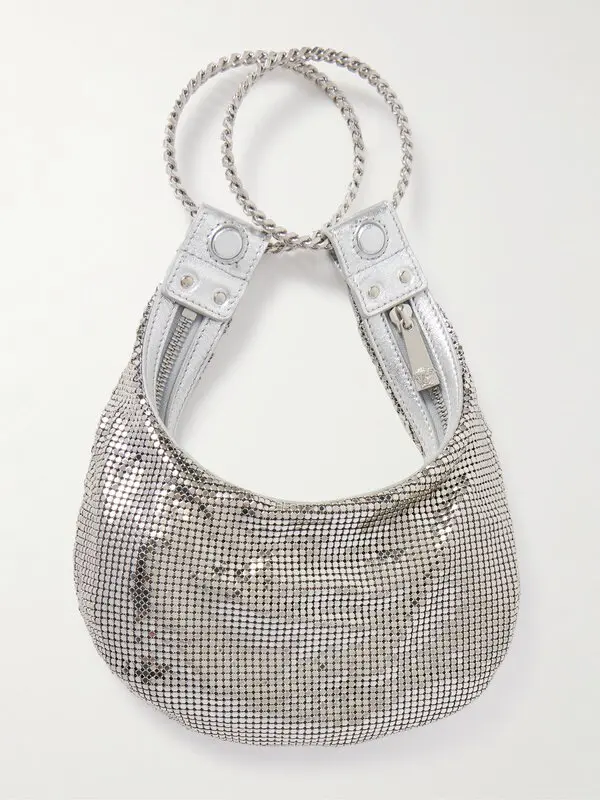 Versace Metallic Chainmail Shoulder Bag