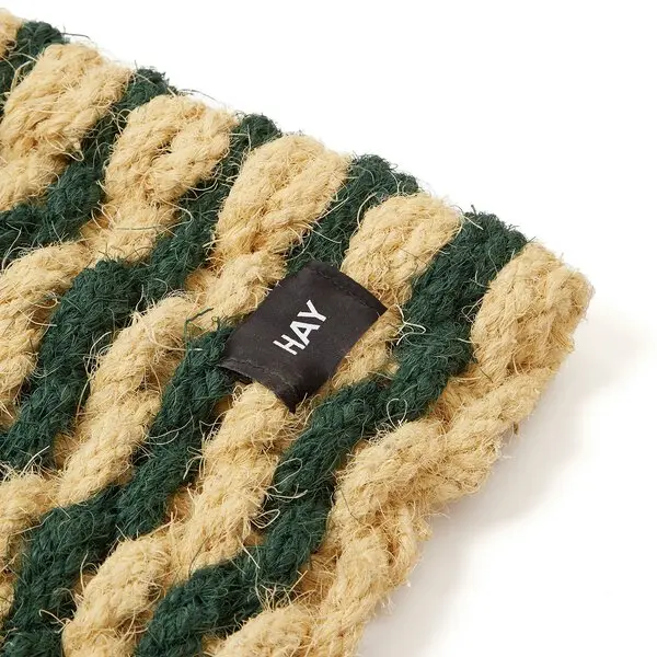 HAY Coco Door Mat Stripe Wave - Dark Green/white