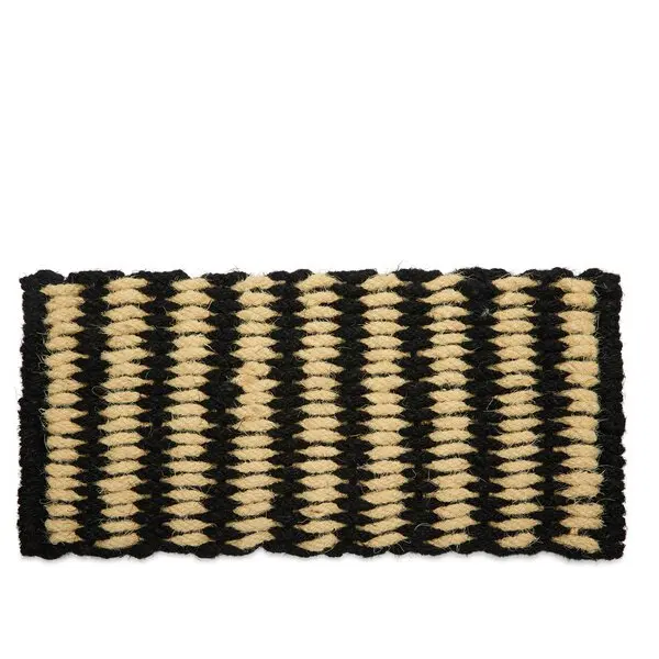 HAY Coco Door Mat Stripe Wide - Black/white