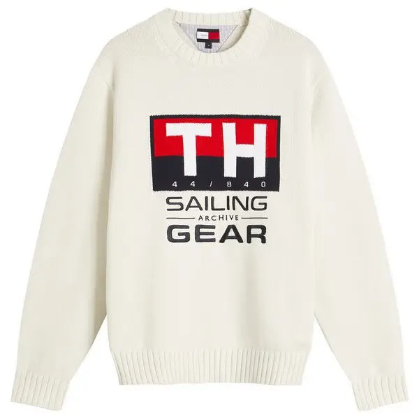 Tommy Hilfiger Gi Sailing Crewneck Knit Sweater - White
